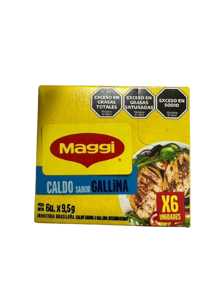 CUBITO MAGGI CALDO GALLINA DISPLAY 10 CAJAS DE 6UNDS X 9.5GR