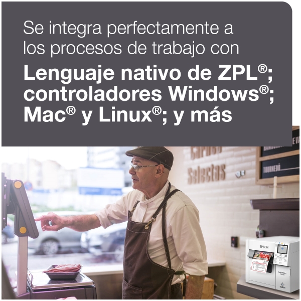 Impresora Etiquetas a Color Epson ColorWorks Cw-W4000