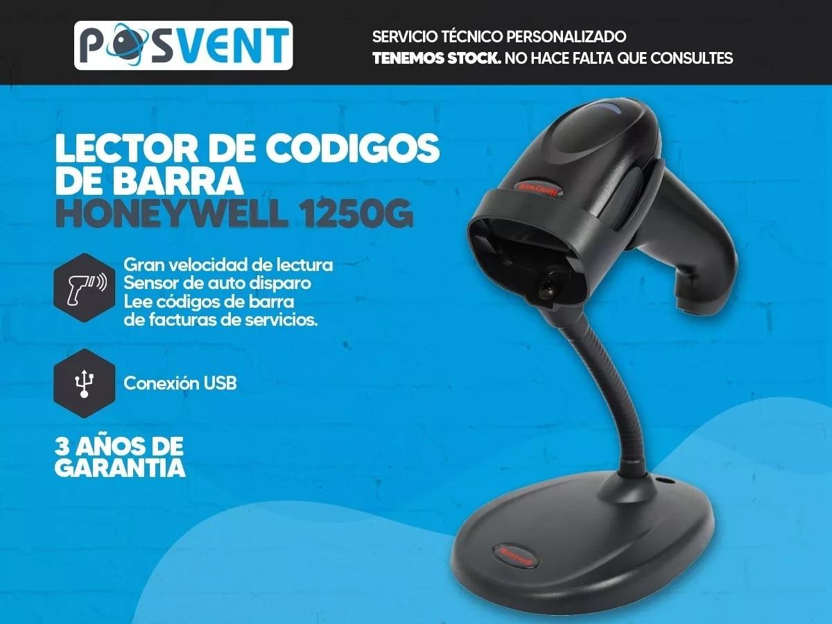 Honeywell 1250g Lector codigo de barras 1d Usb con Pie en Posvent