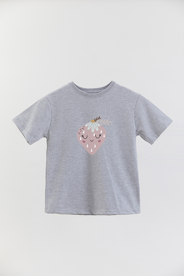 REMERA BASIC GIRL CUTE FRUITS LITTLE BERRY