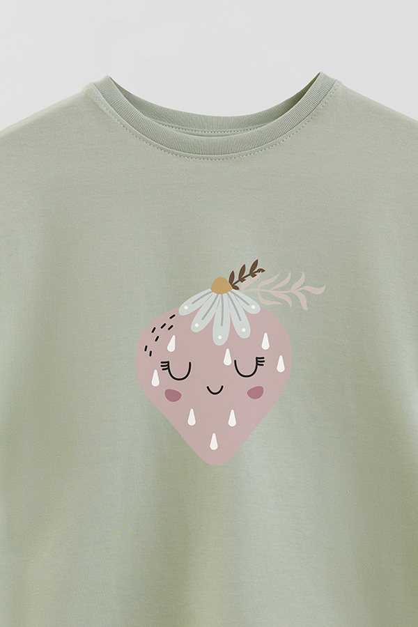 REMERA BASIC GIRL CUTE FRUITS LITTLE BERRY