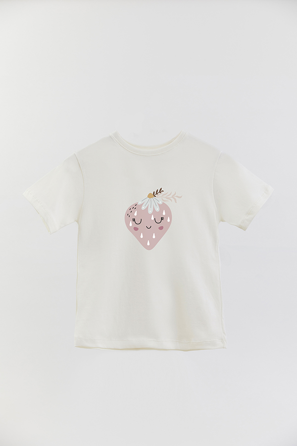 REMERA BASIC GIRL CUTE FRUITS LITTLE BERRY