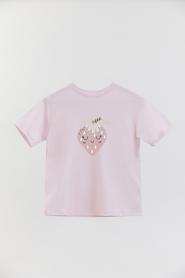 REMERA BASIC GIRL CUTE FRUITS LITTLE BERRY
